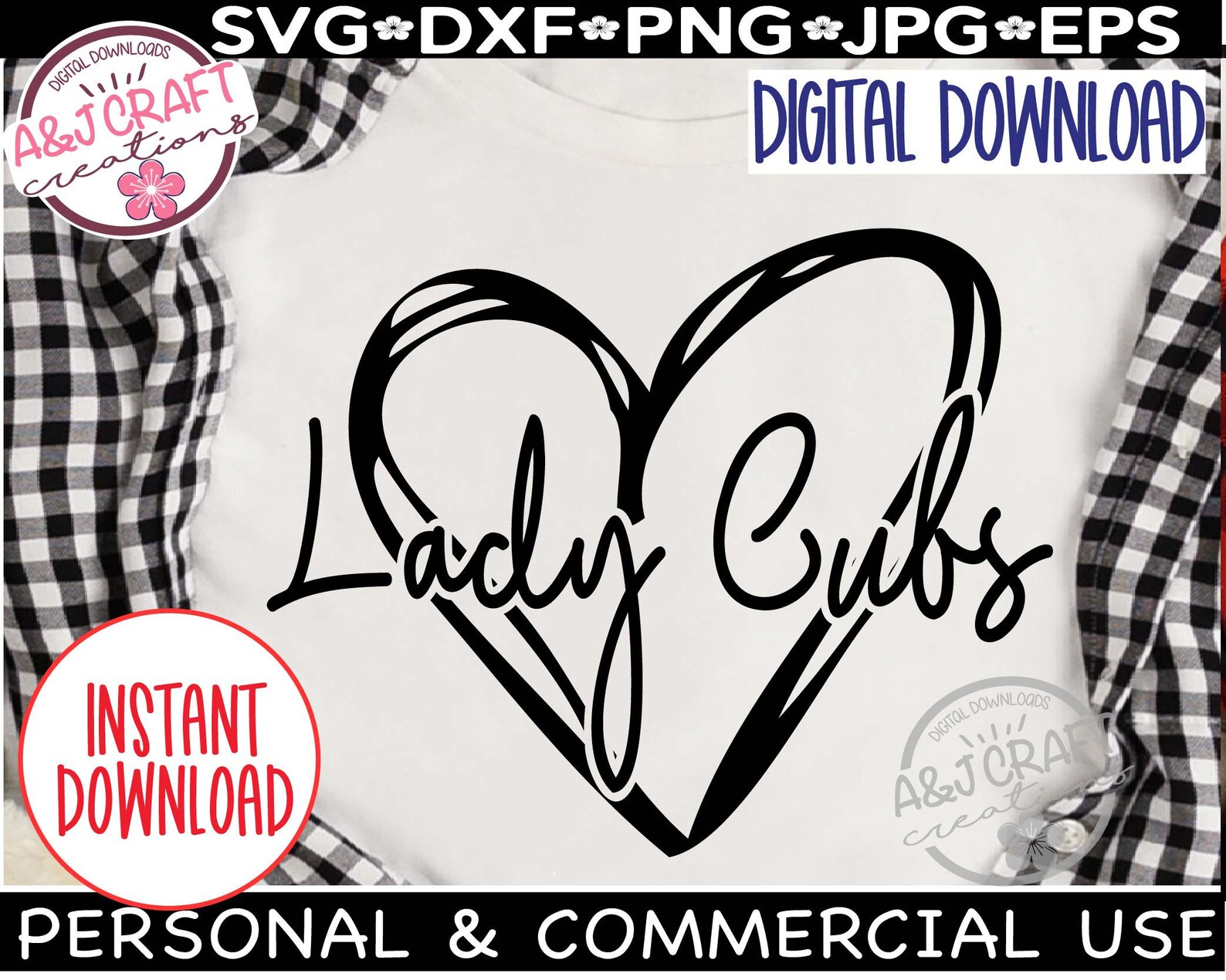 Lady Cubs Heart SVG, Lady Cubs Typography, Lady Cubs Softball, School ...