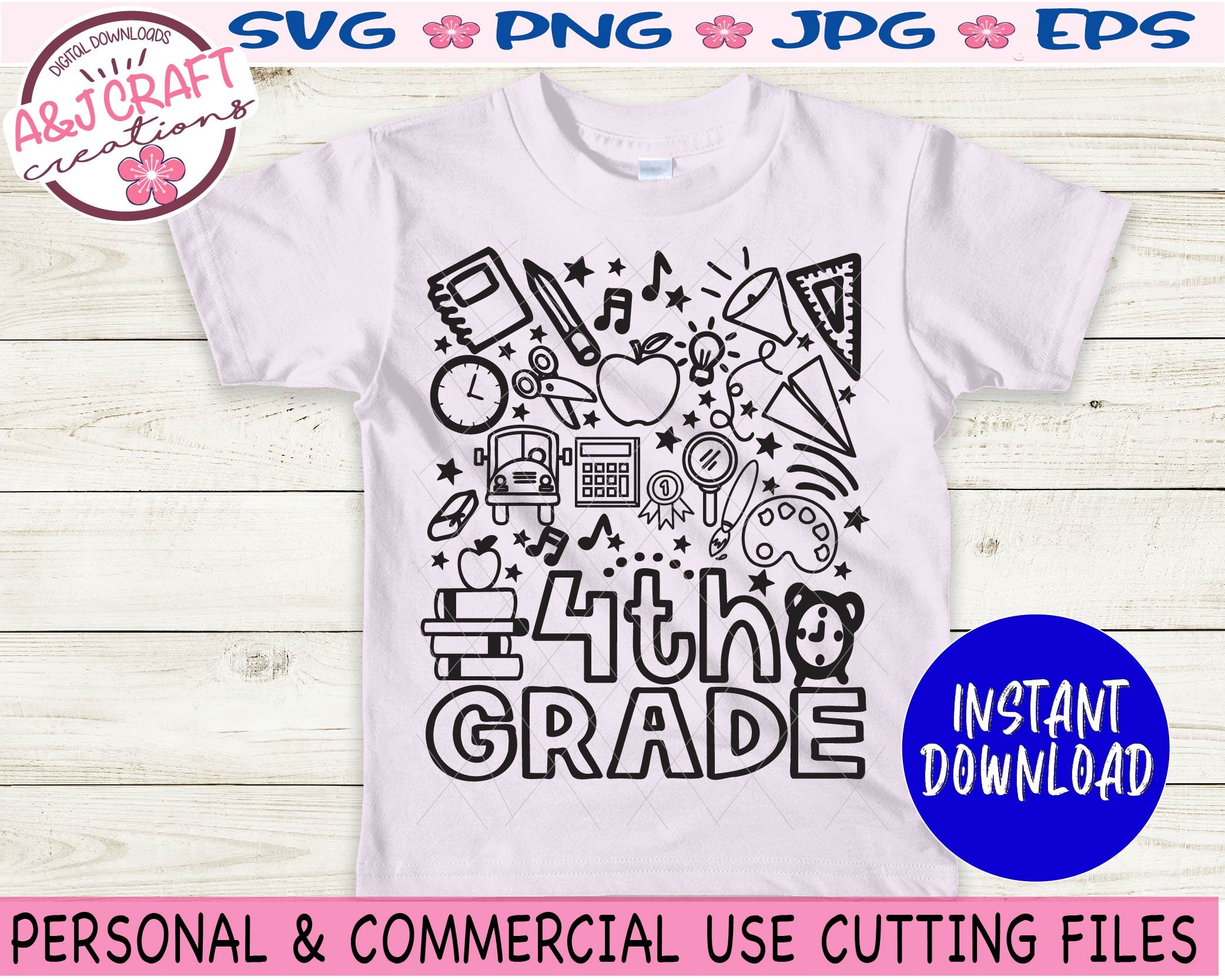 4th Grade Teacher Svg 4th Grade Svg Fourth Grade Svg Fourth | Etsy