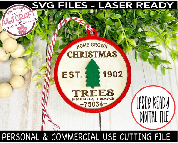 Zip Code Ornament SVG Family Tree Ornament Svg Home Grown - Etsy