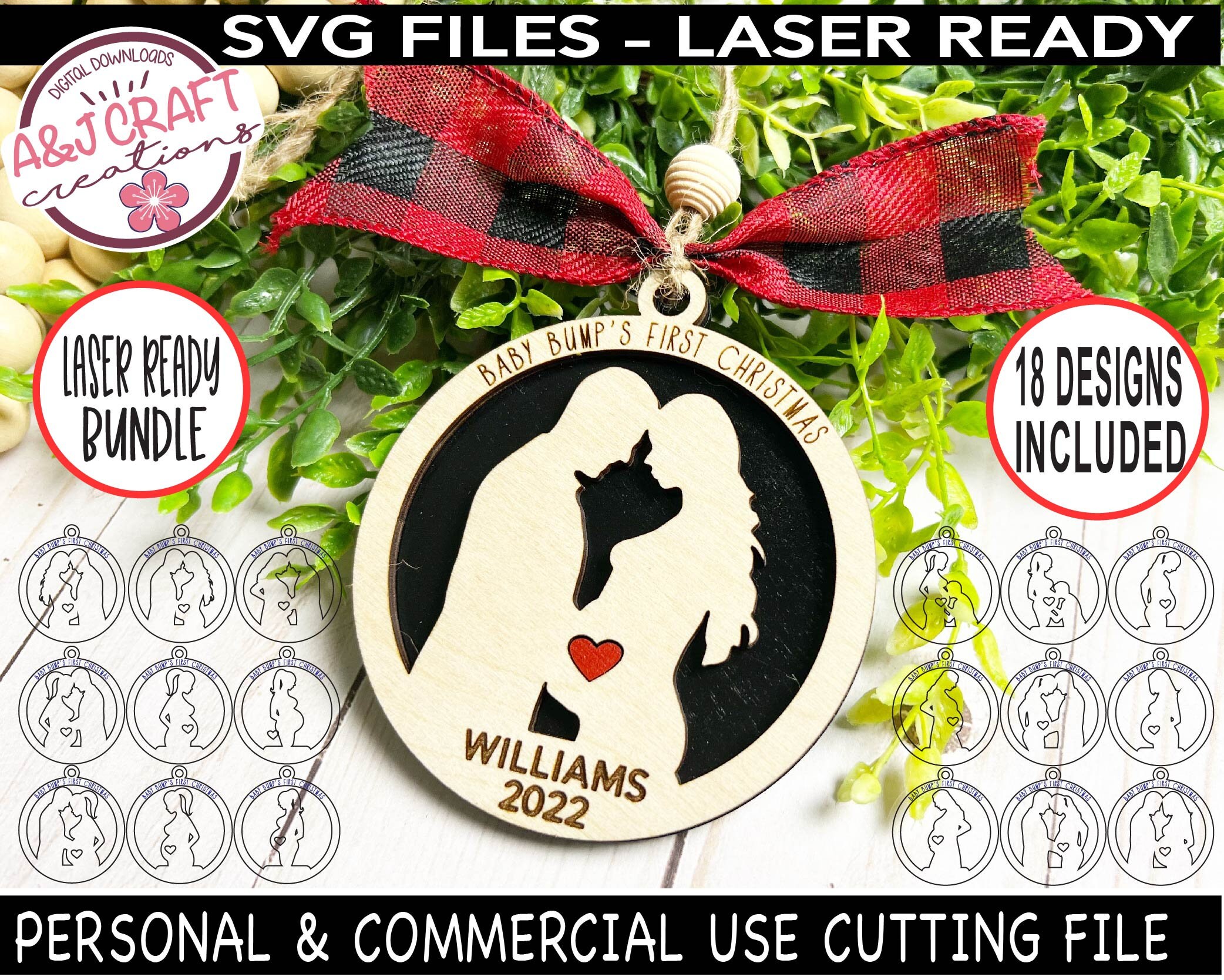 Baby Bumps First Christmas Ornament Bundle SVG Baby Bump - Etsy
