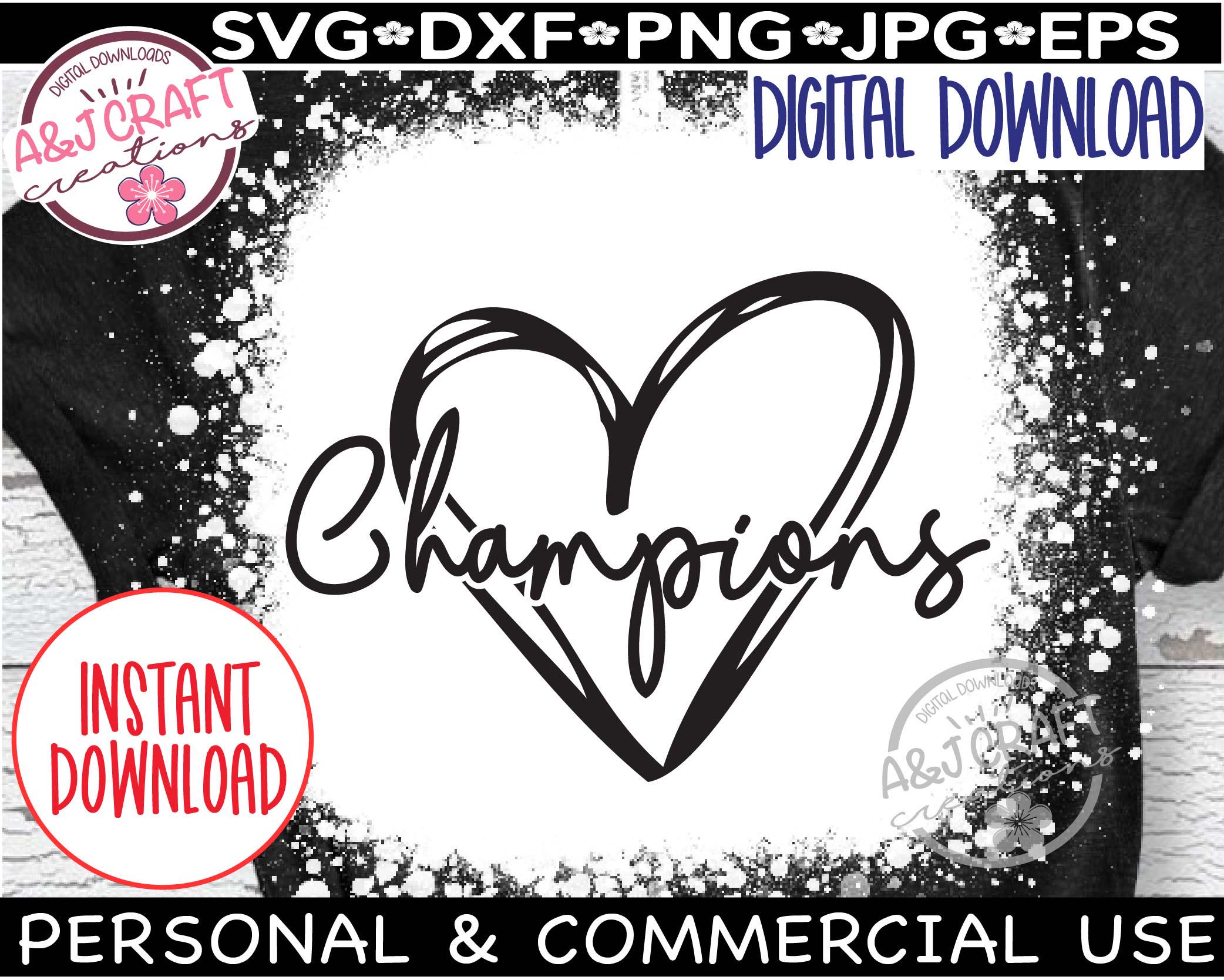 Champions Heart SVG, Champions Football Svg, Champions Baseball ...