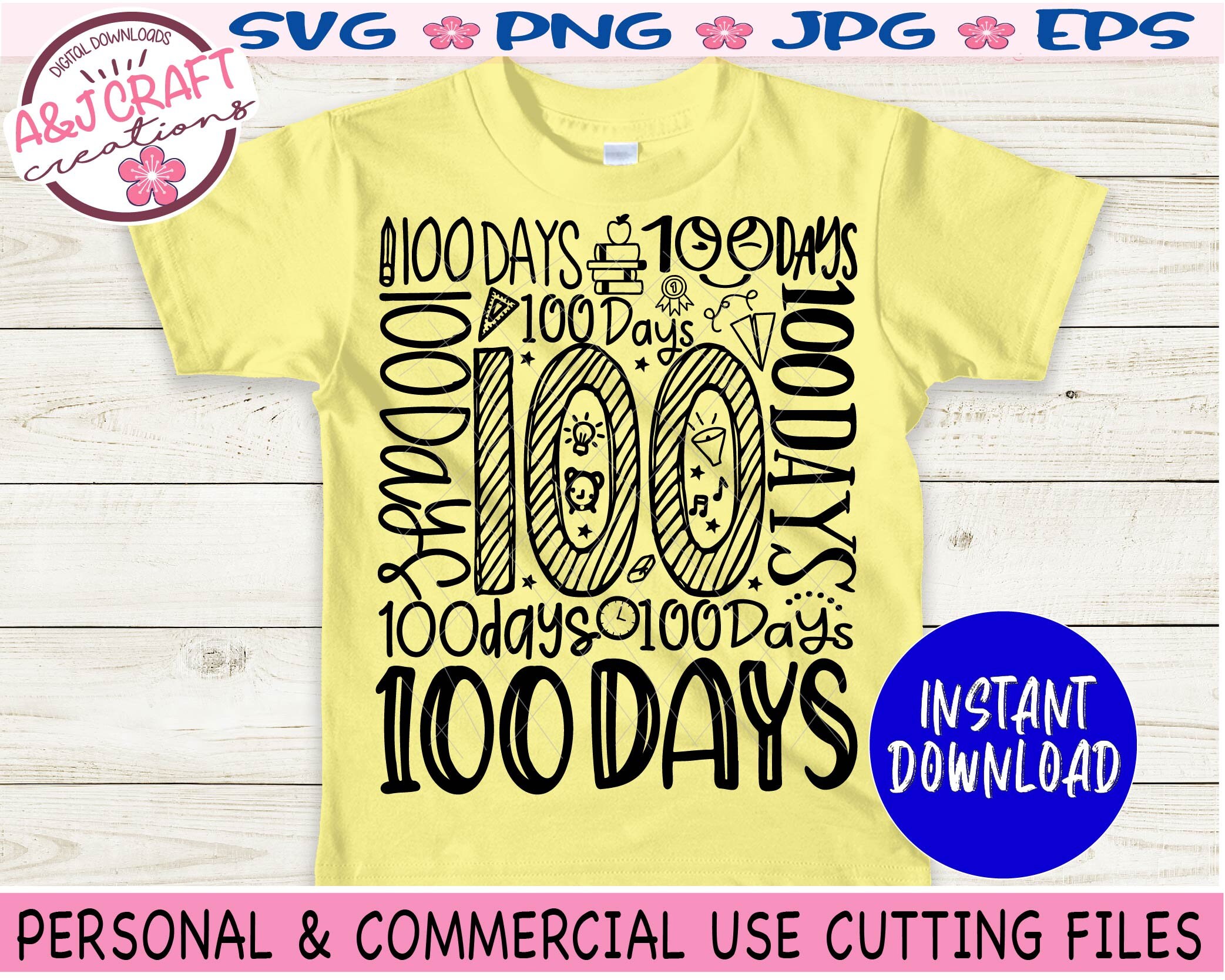100 Days of School svg Teacher 100 day svg 100 Days svg | Etsy