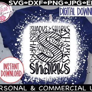 Sharks SVG, Sharks Football Svg, Sharks Volleyball Png, Sharks Baseball ...