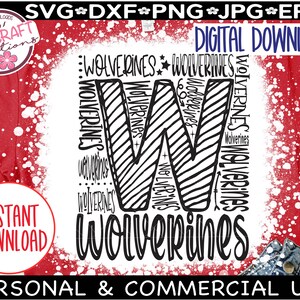 Wolverines SVG, Wolverines Typography Svg, Wolverines Football Svg ...