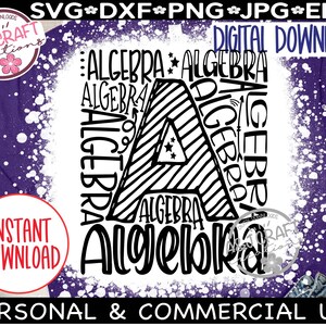 Algebra Svg, Algebra Typography Svg, Algebra Teacher Svg, Algebra ...