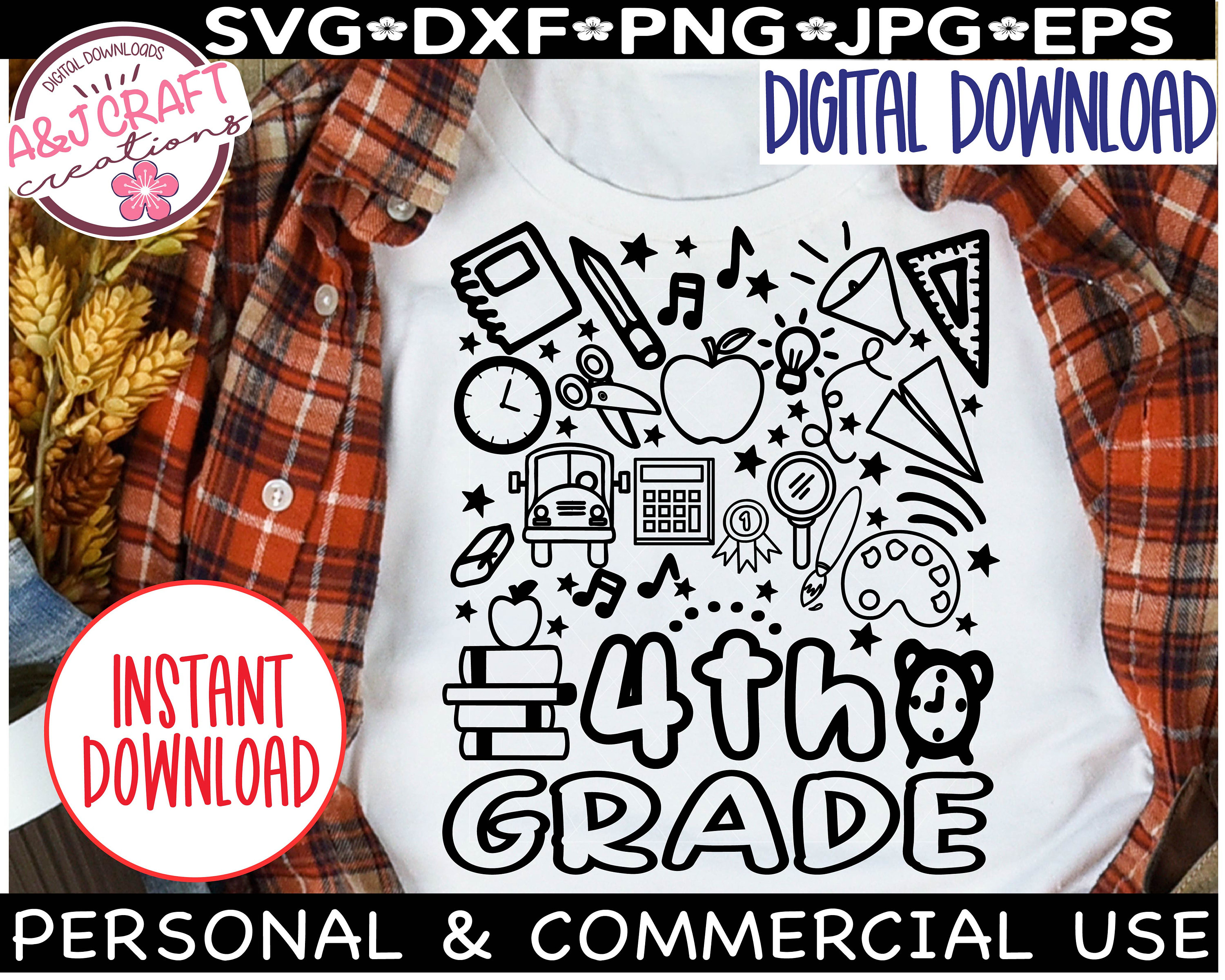 4th Grade Teacher Svg 4th Grade Svg Fourth Grade Svg Fourth - Etsy