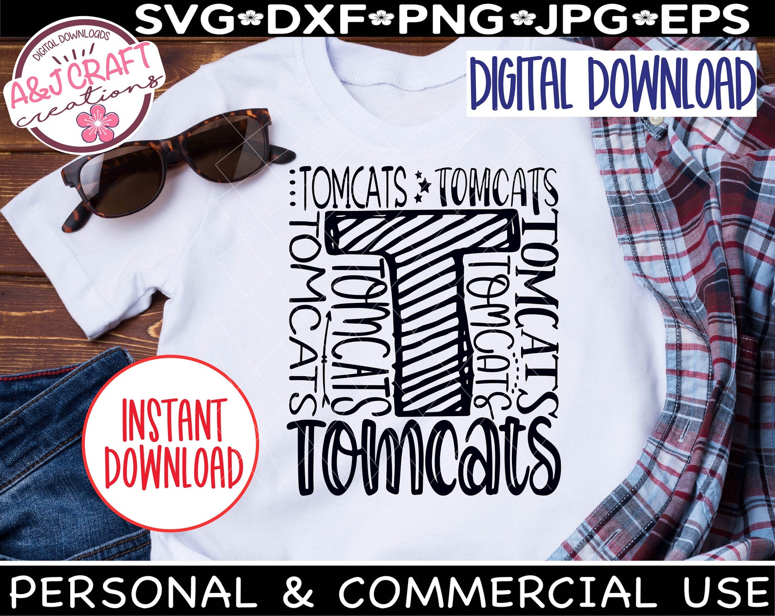 Tomcats SVG Tomcats Typography Svg Tomcat Mascot Svg - Etsy