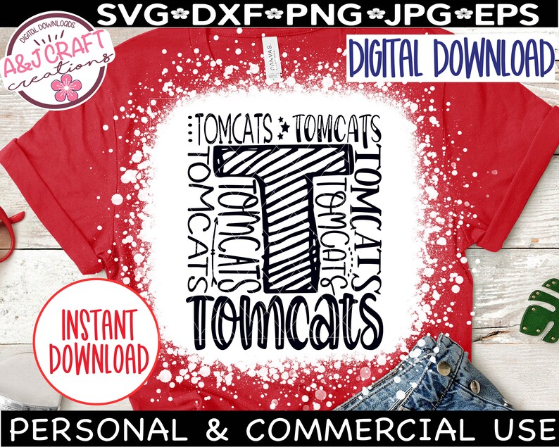 Tomcats SVG Tomcats Typography Svg Tomcat Mascot Svg - Etsy