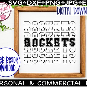 Rockets SVG, Rockets Football SVG, Rocket Team Mascot Svg, Go Rockets ...