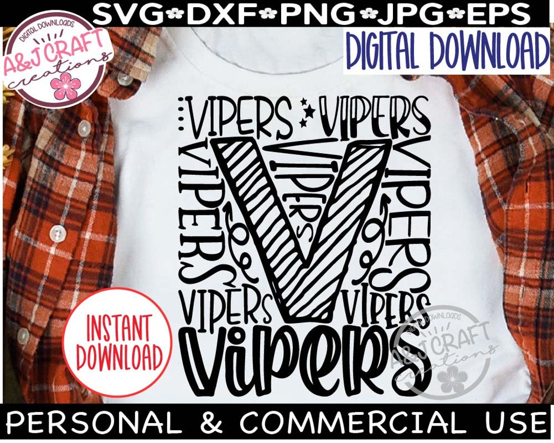 Vipers SVG, Vipers Typography, Vipers Football Svg, Vipers School ...