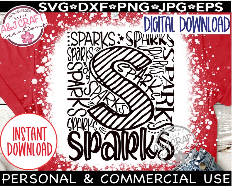 Sparks SVG, Sparks Typography, Sparks Mascot Svg, Sparks Baseball Svg ...