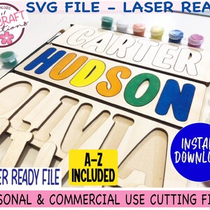 Name Puzzle SVG, Name Puzzle Laser File, Name Puzzle Svg Laser, Wooden ...