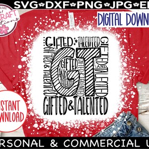 Gifted and Talented Svg, Gifted and Talented Teacher, Typography Svg ...