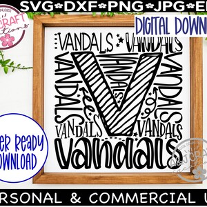 Vandals SVG, Vandals Typography, Vandals Football Svg, Vandals ...