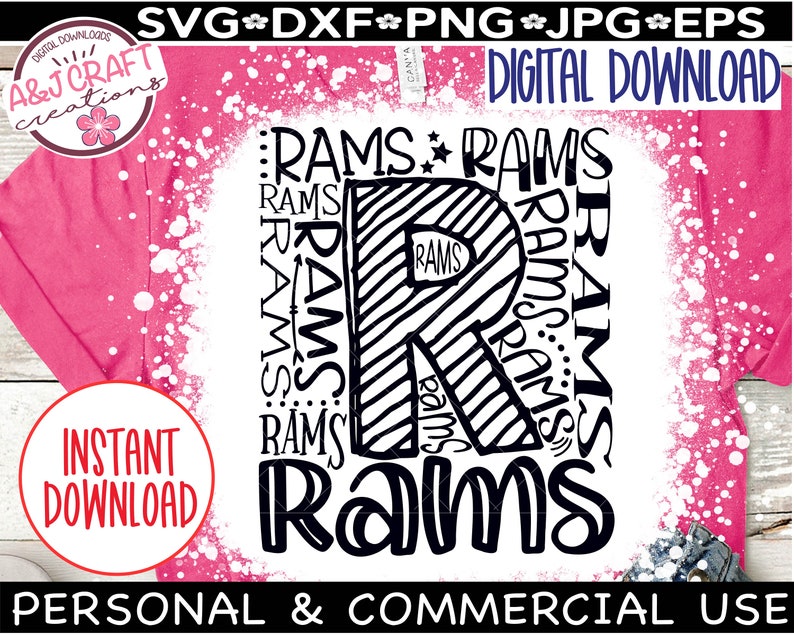 RAMS SVG Rams Baseball Svg Rams Typography Svg Rams - Etsy