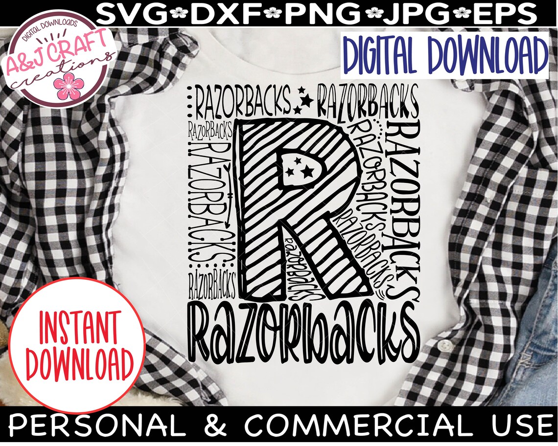 RAZORBACKS SVG Razorback Typography Svg Razorback - Etsy