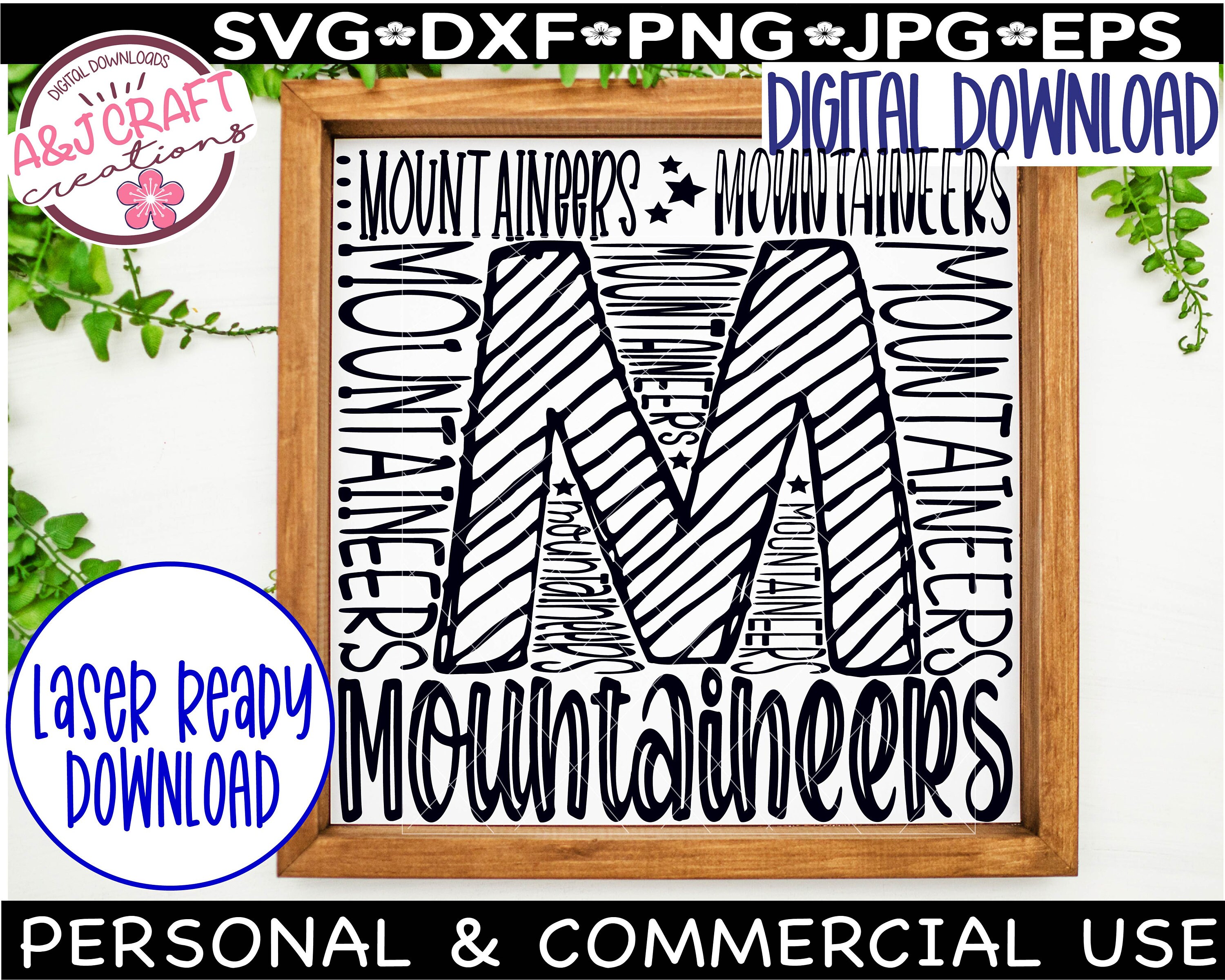 Mountaineers SVG Mountaineers Png Typography Svg - Etsy