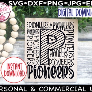 Pioneers SVG, Pioneers Football Svg, Pioneers Baseball Svg, Typography ...