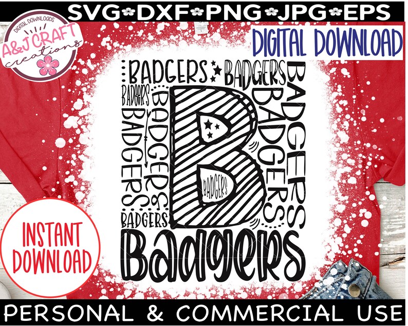 BADGERS SVG Badgers Typography Svg Badgers Baseball Svg - Etsy