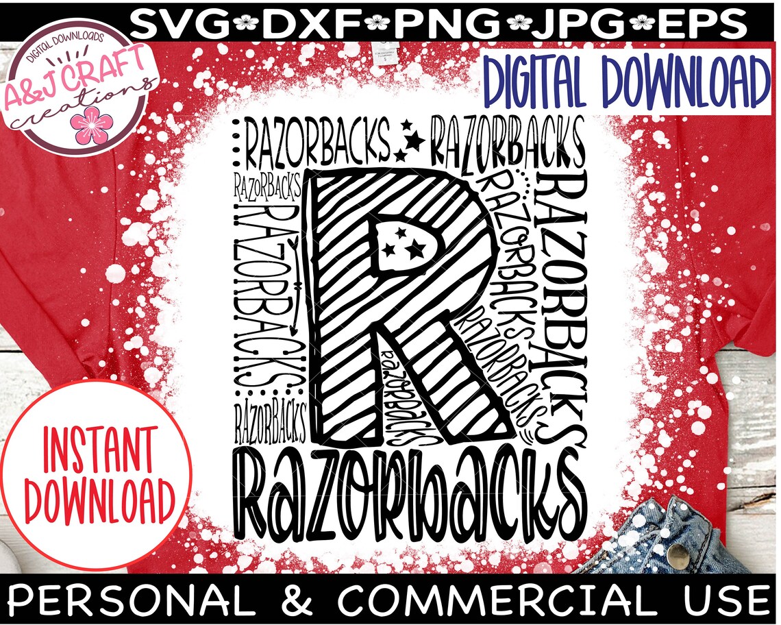 RAZORBACKS SVG Razorback Typography Svg Razorback - Etsy