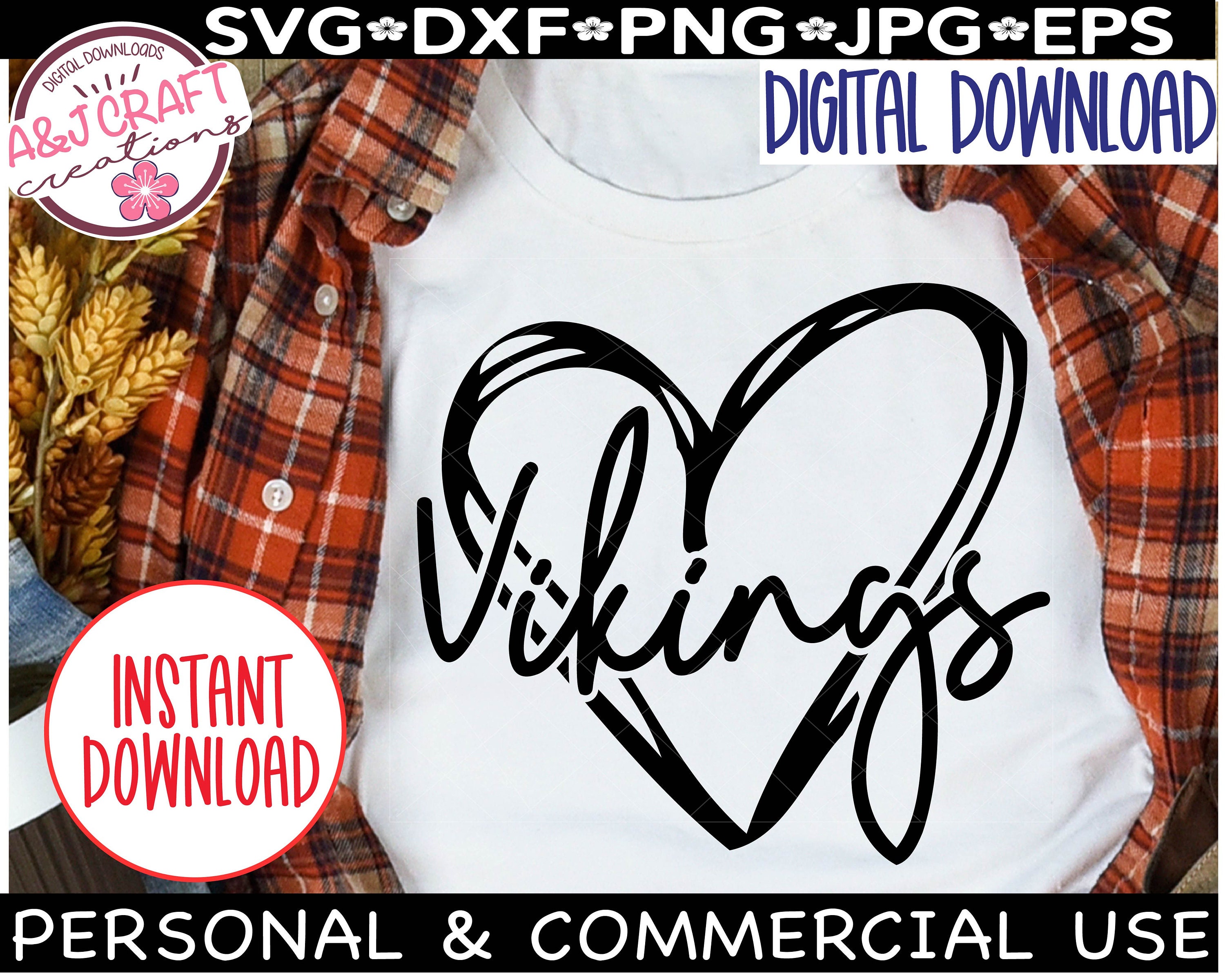 Vikings Heart Svg Vikings SVG Vikings Football Svg Vikings - Etsy