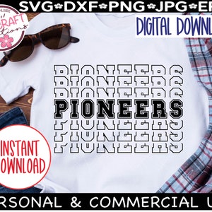 PIONEERS SVG, Pioneers Baseball Svg, Pioneers Football Svg, Pioneers ...