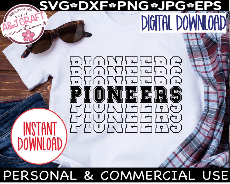 PIONEERS SVG Pioneers Baseball Svg Pioneers Football Svg - Etsy