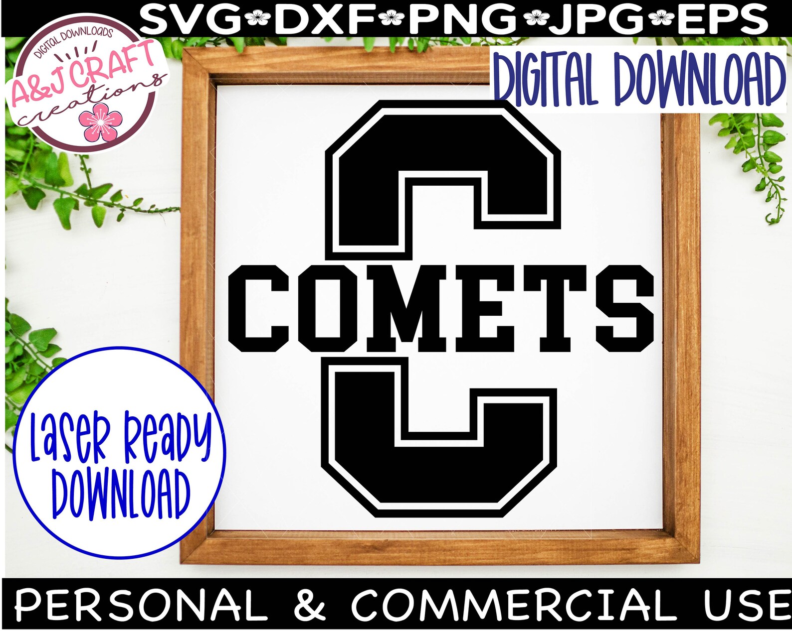 Comets SVG, Comets Football SVG, Comets Mascot Svg, Comets School Spirit, High School Football ...