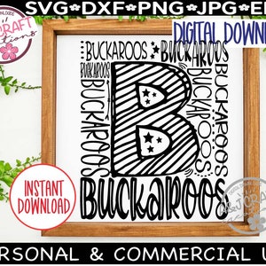 BUCKAROOS SVG, Buckaroos Football Svg, Buckaroos Mascot Svg, Typography ...