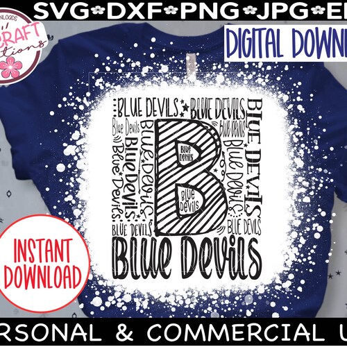 Blue Devils Heart SVG/PNG - Etsy