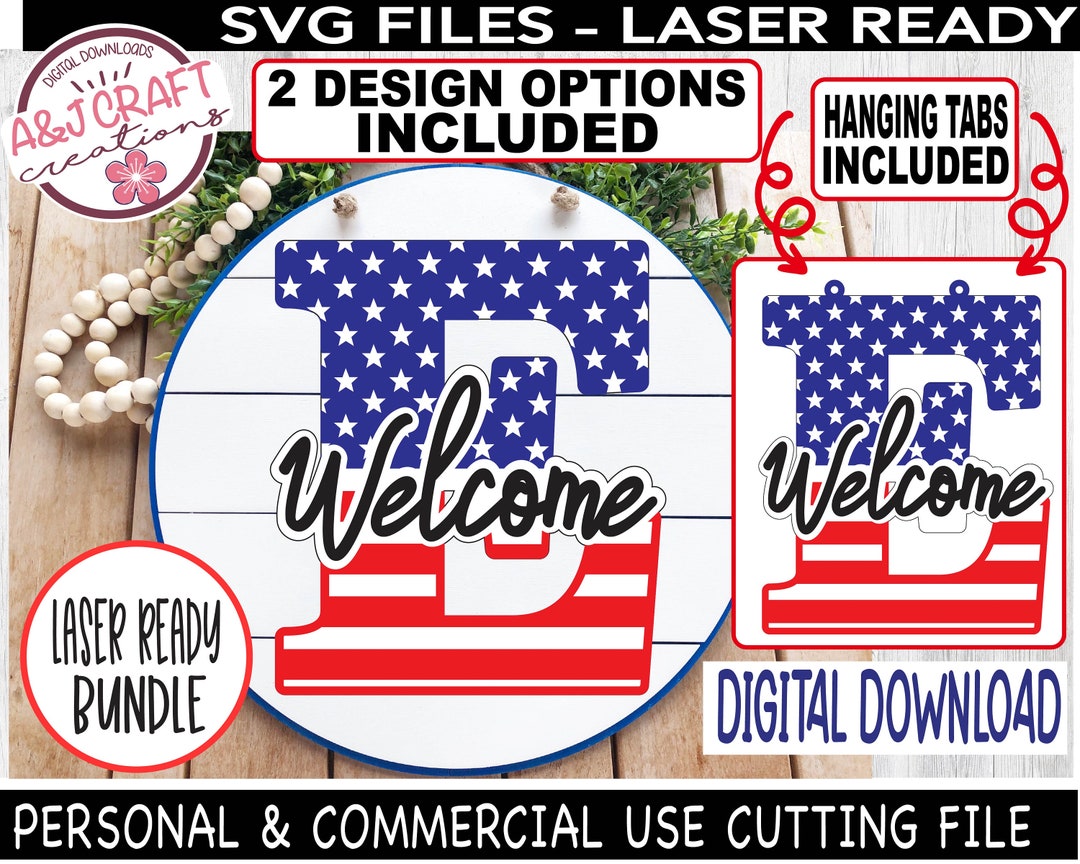 Letter E Svg BUNDLE, Laser Ready, Patriotic Lettering Svg, USA Letter ...