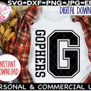 Gophers SVG, School Spirit Svg Gopher, Gophers Football Svg, Gophers ...