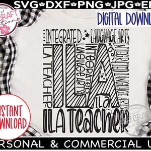 ILA Teacher SVG, ILA Typography Svg, Integrated Language Arts, Ila ...