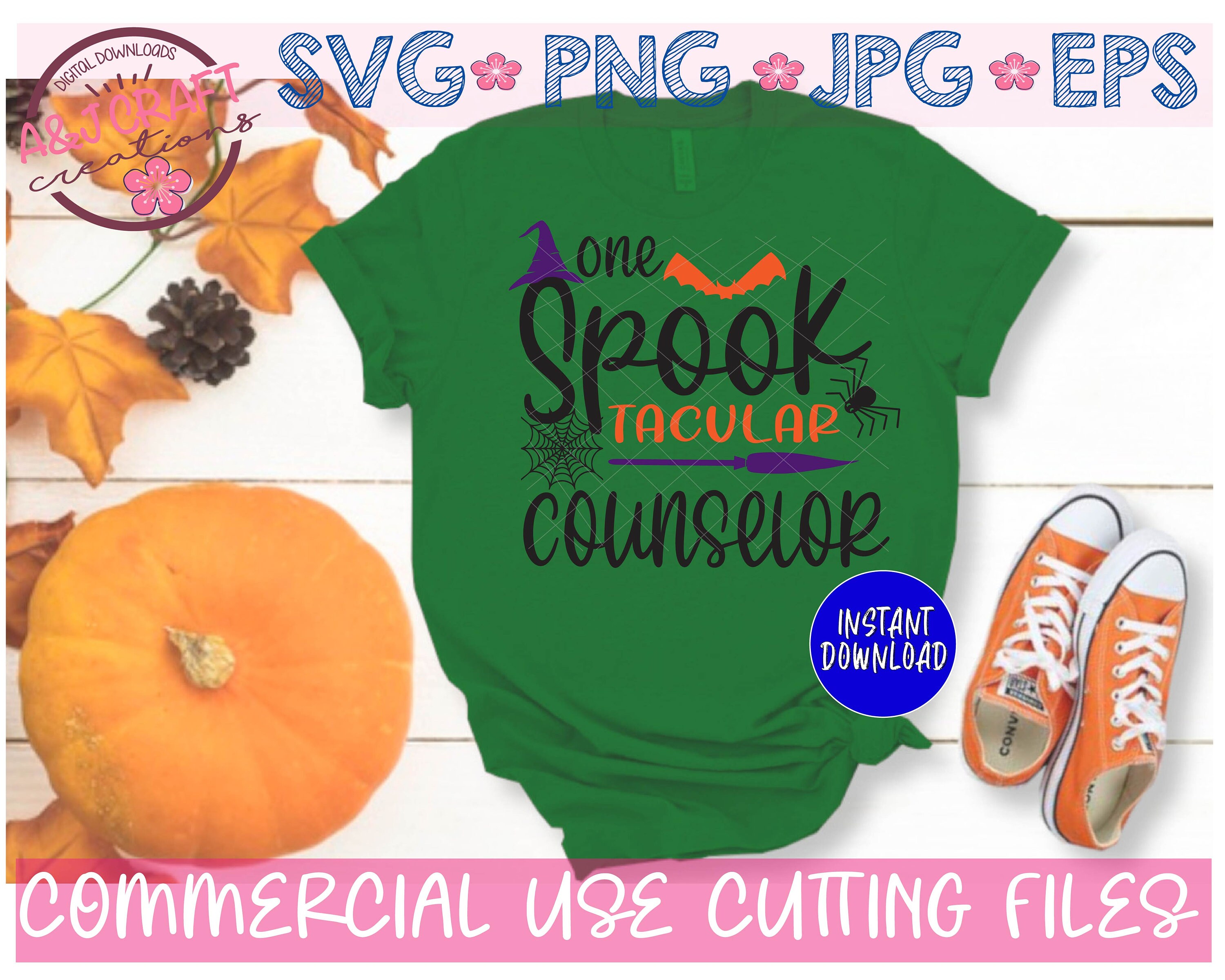 One Spooktacular Counselor SVG File PNG Spooky Svg | Etsy