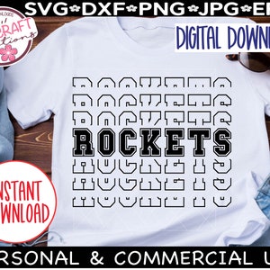 Rockets SVG, Rockets Football SVG, Rocket Team Mascot Svg, Go Rockets ...