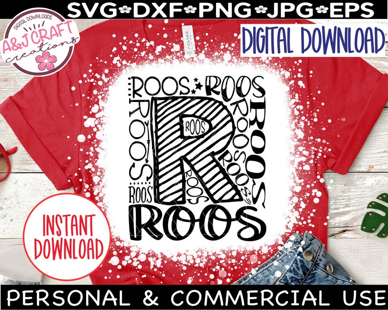 ROOS SVG, Roos Typography, School Spirit Shirt Svg, Roos Baseball Svg ...