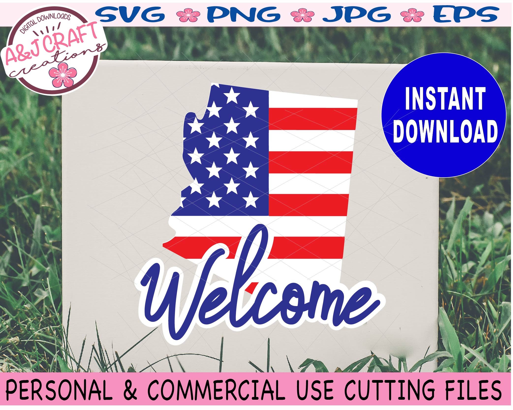 Arizona SVG File Arizona Welcome Sign svg State of Arizona | Etsy