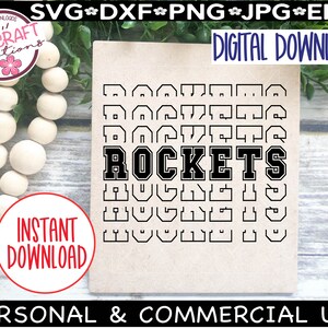 Rockets SVG, Rockets Football SVG, Rocket Team Mascot Svg, Go Rockets ...