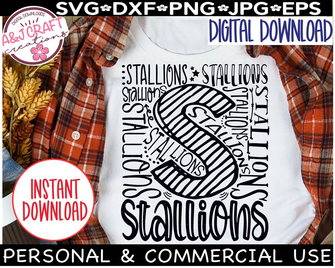 Stallions SVG, Stallions Typography Svg, Stallions Football Svg ...