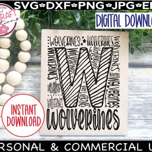 Wolverines SVG Wolverines Typography Svg Wolverines Football - Etsy