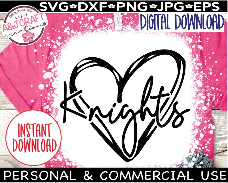 Knights Heart Svg Knights SVG Knights Basketball Svg - Etsy