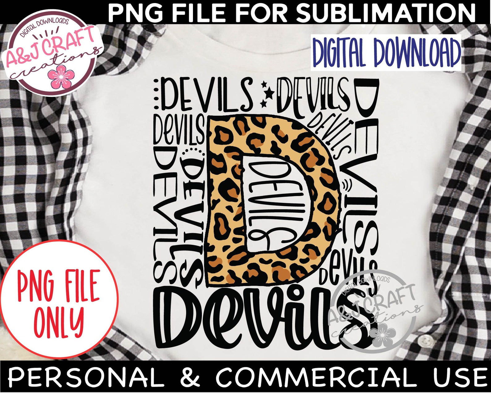 Devils Leopard Print PNG Devils Sublimation Design Devils - Etsy