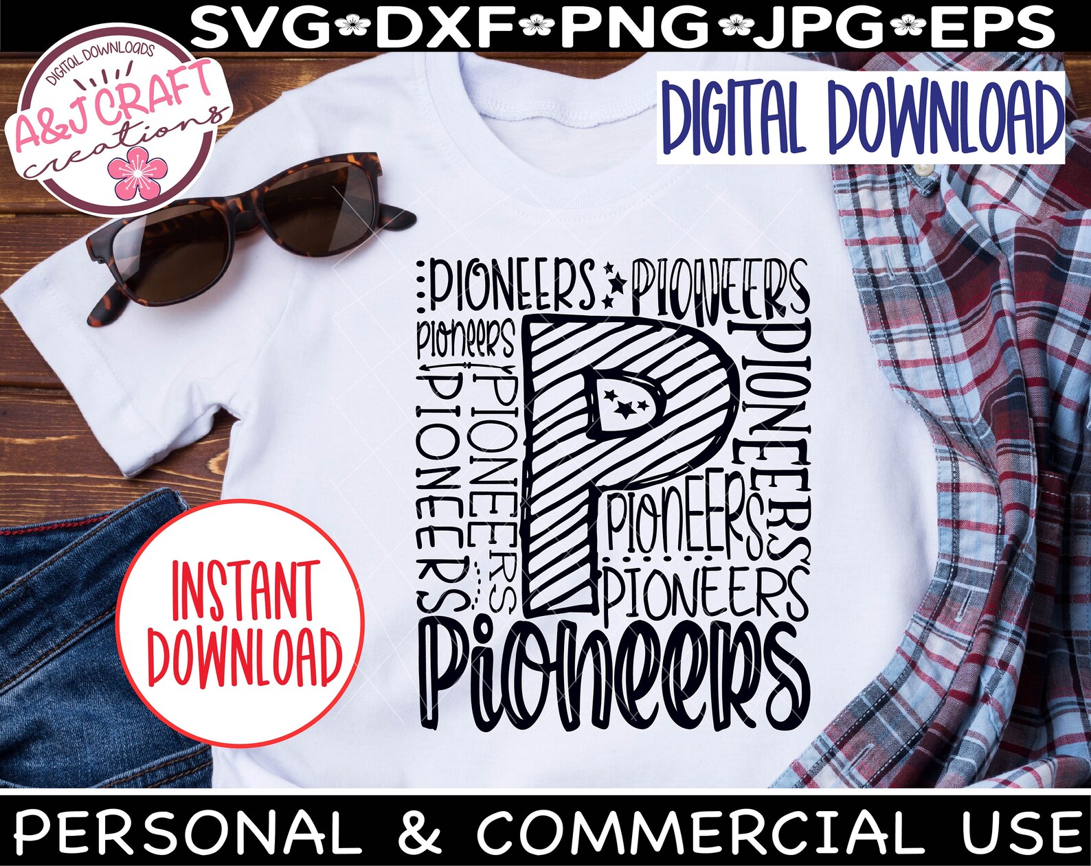 Pioneers SVG, Pioneers Football Svg, Pioneers Baseball Svg, Typography ...