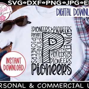 Pioneers SVG, Pioneers Football Svg, Pioneers Baseball Svg, Typography ...