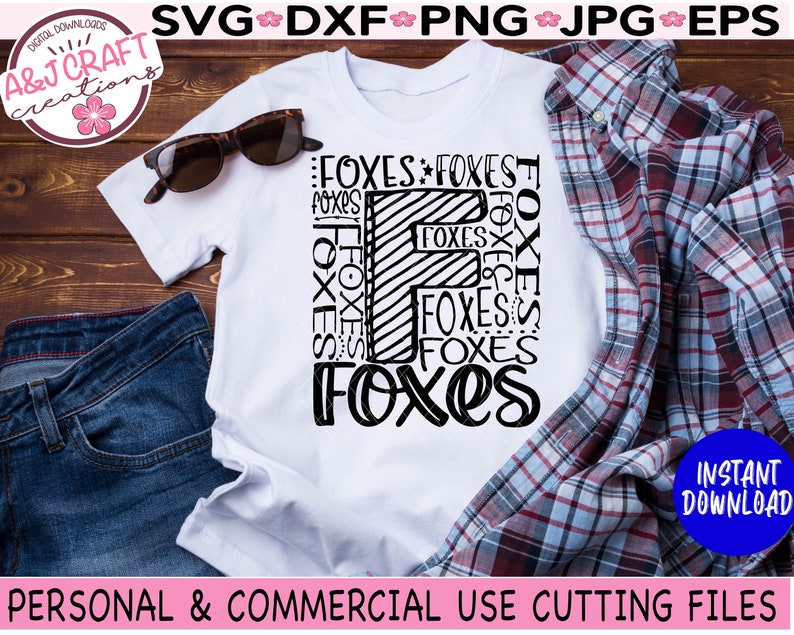 FOXES Typography SVG Foxes Football Svg Foxes Fan Png | Etsy