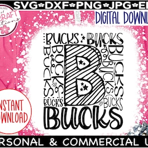 BUCKS SVG, Bucks Basketball Svg, Bucks Baseball Svg, Bucks Mascot Svg ...