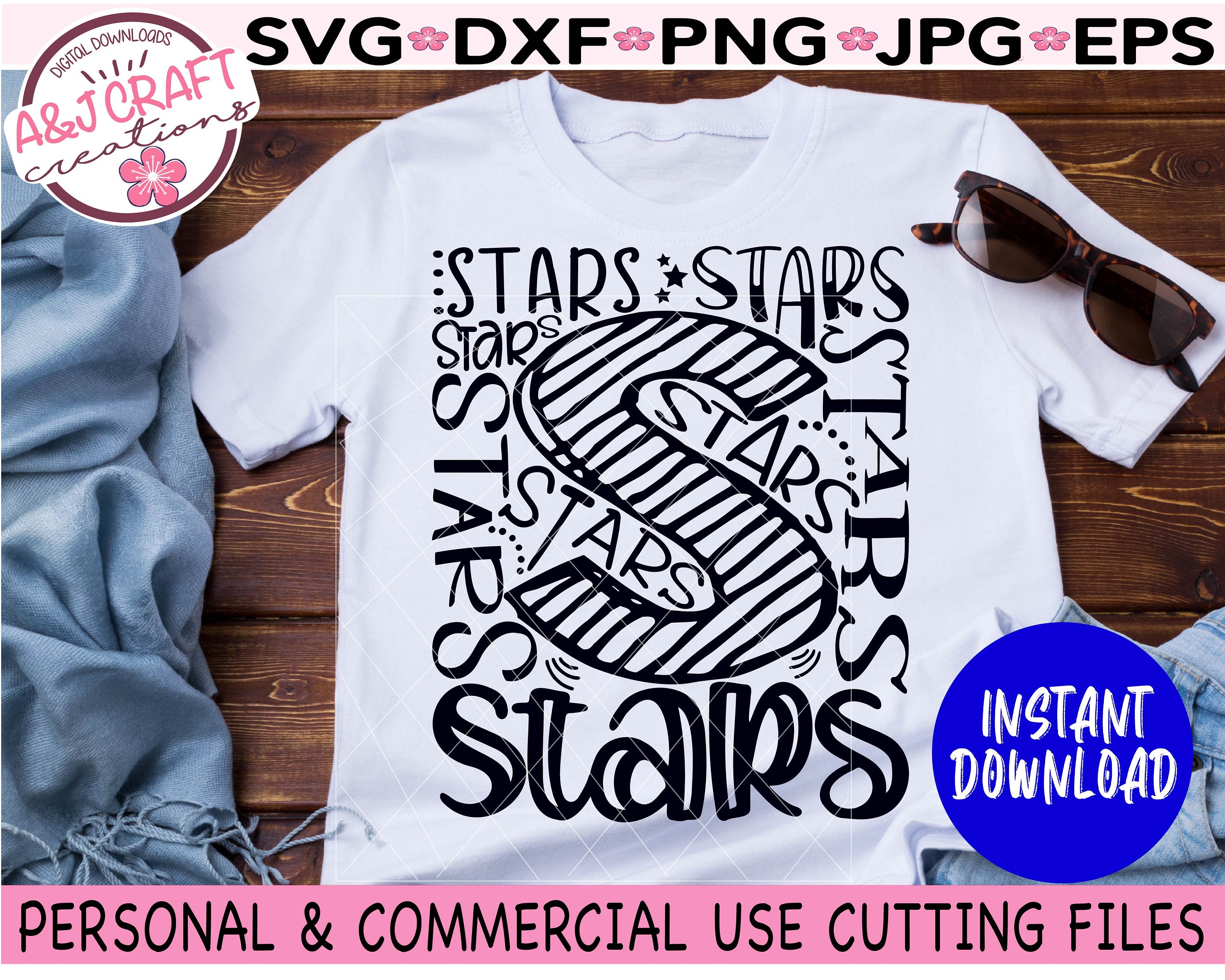 Stars SVG Stars Mascot Svg Stars Mascot Png Typography Svg | Etsy