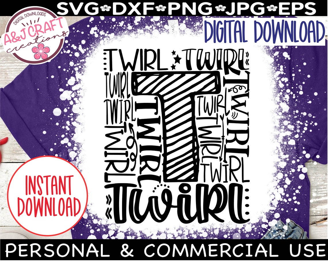Twirl Svg Twirler Svg Twirl Typography Svg Baton Twirling - Etsy