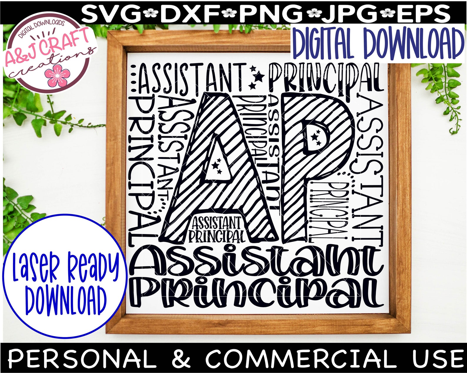 Assistant Principal SVG Assistant Principal Png Typography - Etsy