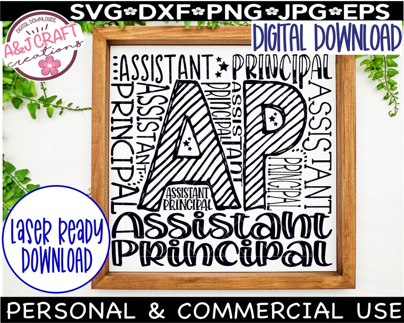 Assistant Principal SVG Assistant Principal Png Typography - Etsy